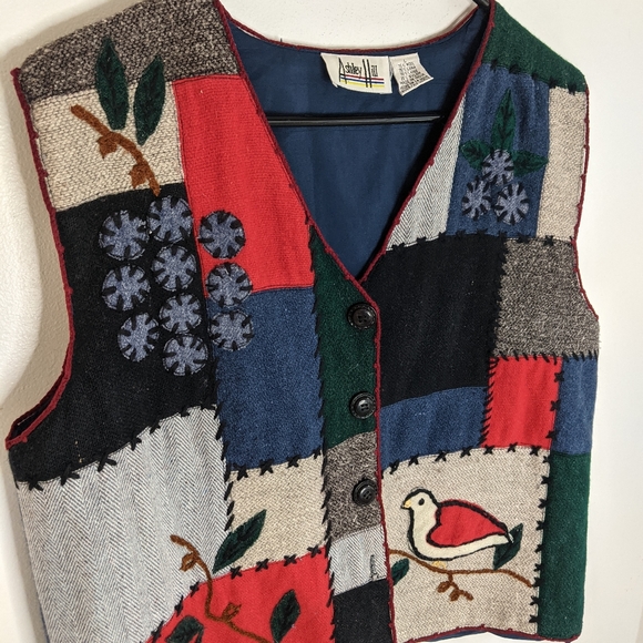 Vintage | Jackets & Coats | Vintage 8s Color Blocked Quilted Patchwork ...